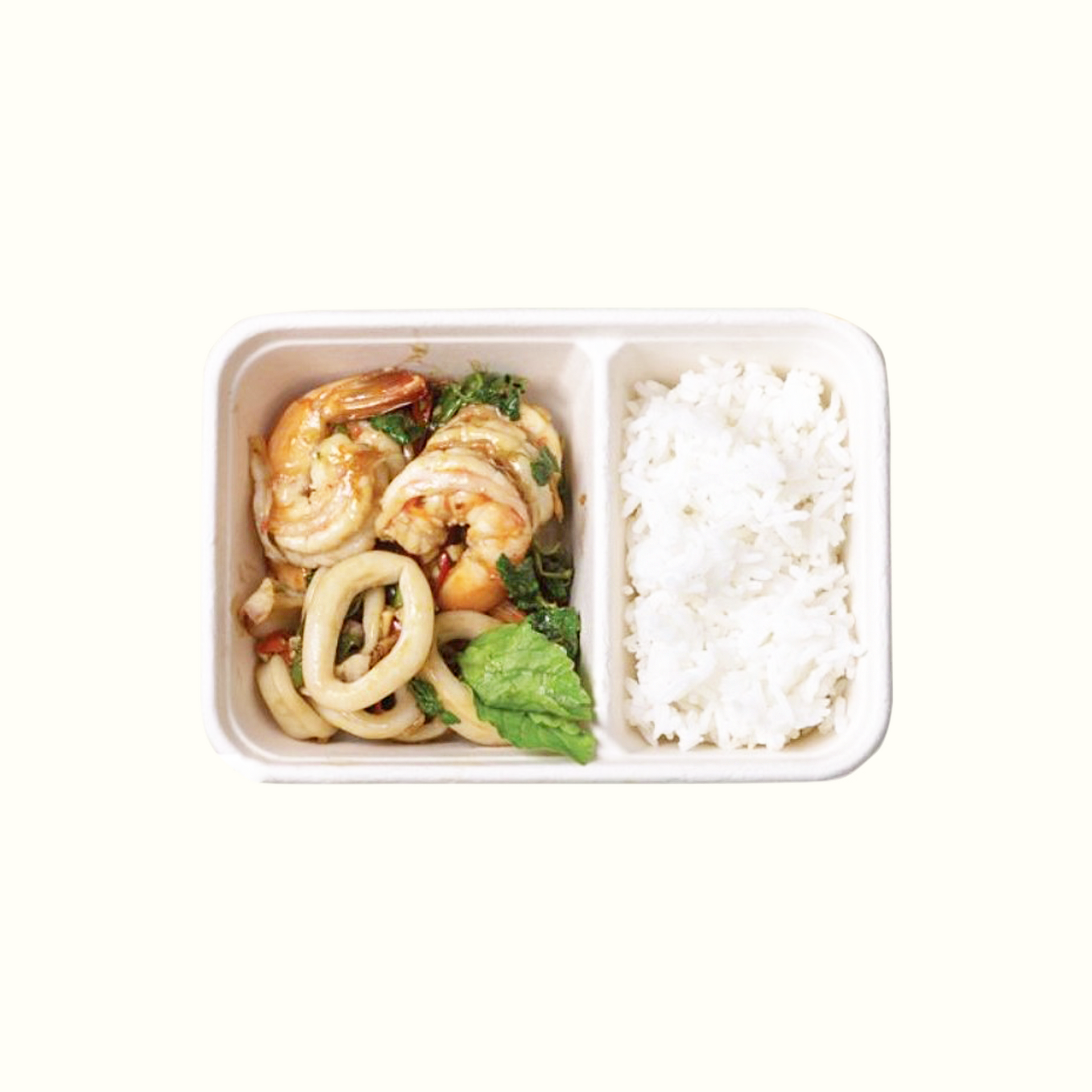 Rectangle 2-Compartment Food Tray 600ml | Econtainer Philippines
